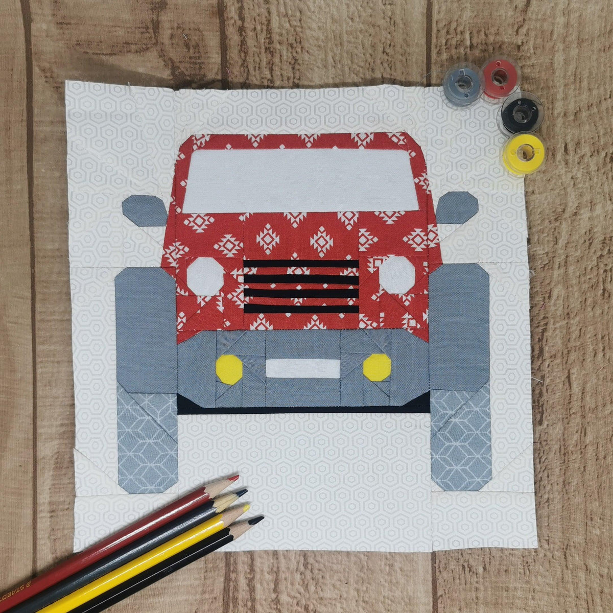 4x4 Off-Road, Foundation Paper Piecing Pattern (FPP Pattern), Quilt ...