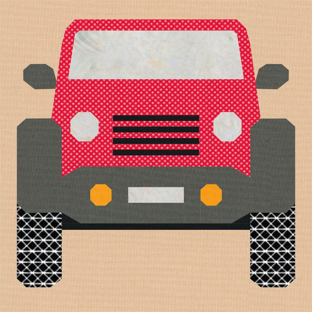 4x4 Off-Road, Foundation Paper Piecing Pattern (FPP Pattern), Quilt ...