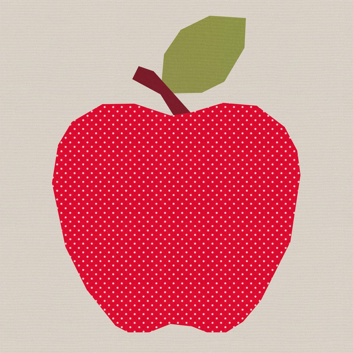 Apple a Day, Foundation Paper Piecing Pattern (FPP), Quilt Block, 4 ...