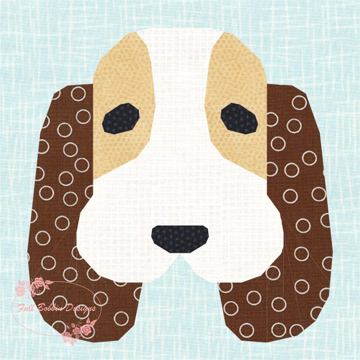Basset Hound, Dog, Foundation Paper Piecing Pattern (FPP), Quilt Block ...
