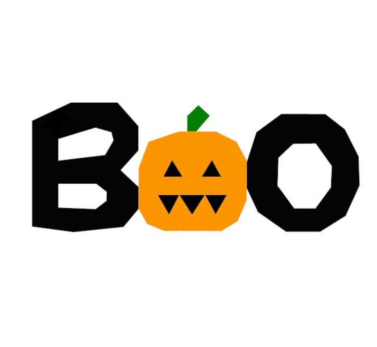 BOO Halloween, Foundation Paper Piecing Pattern (FPP Pattern), Quilt ...