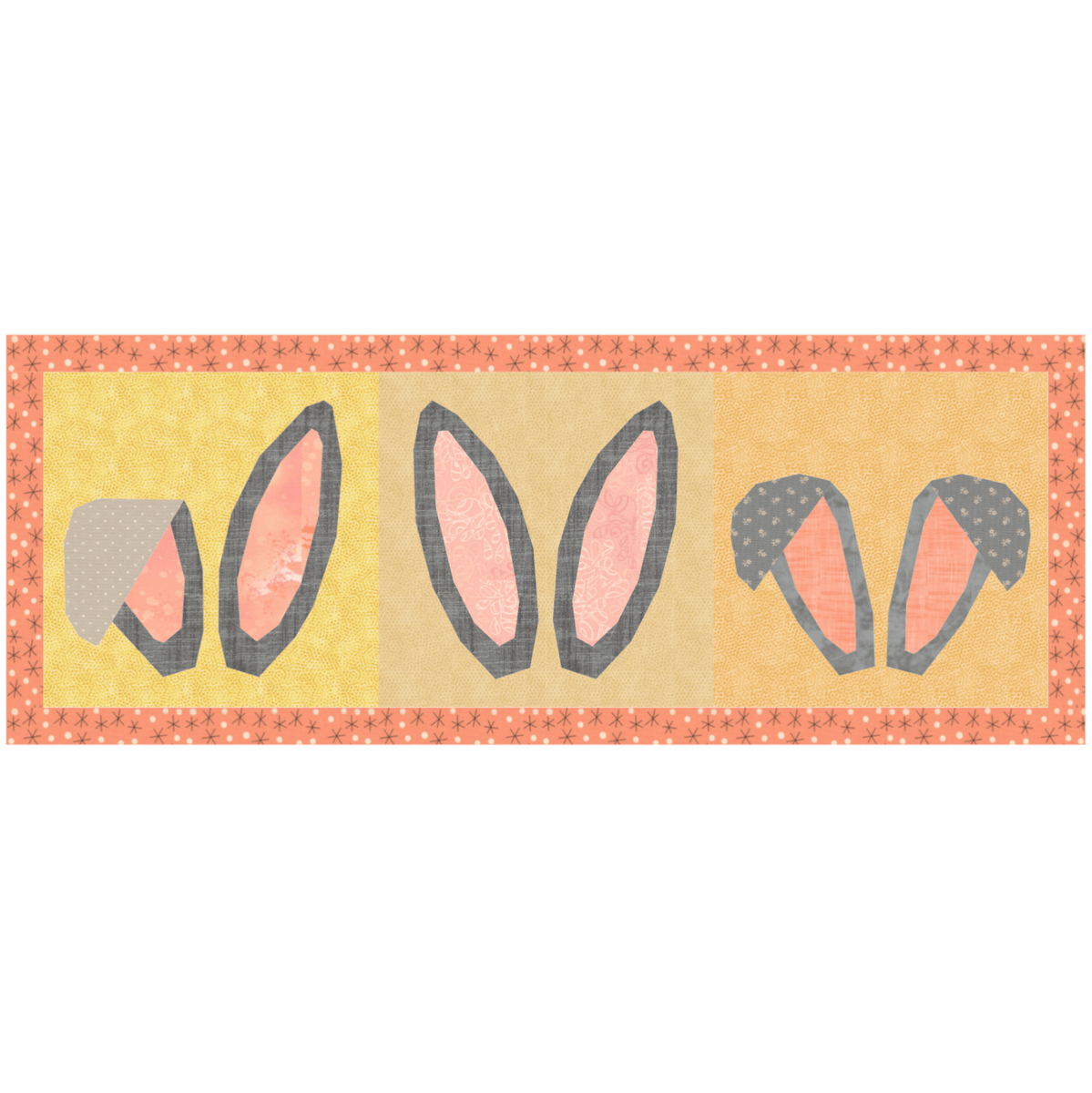 Bunny Ears, Foundation Paper Piecing Pattern (FPP Pattern), Quilt Block ...