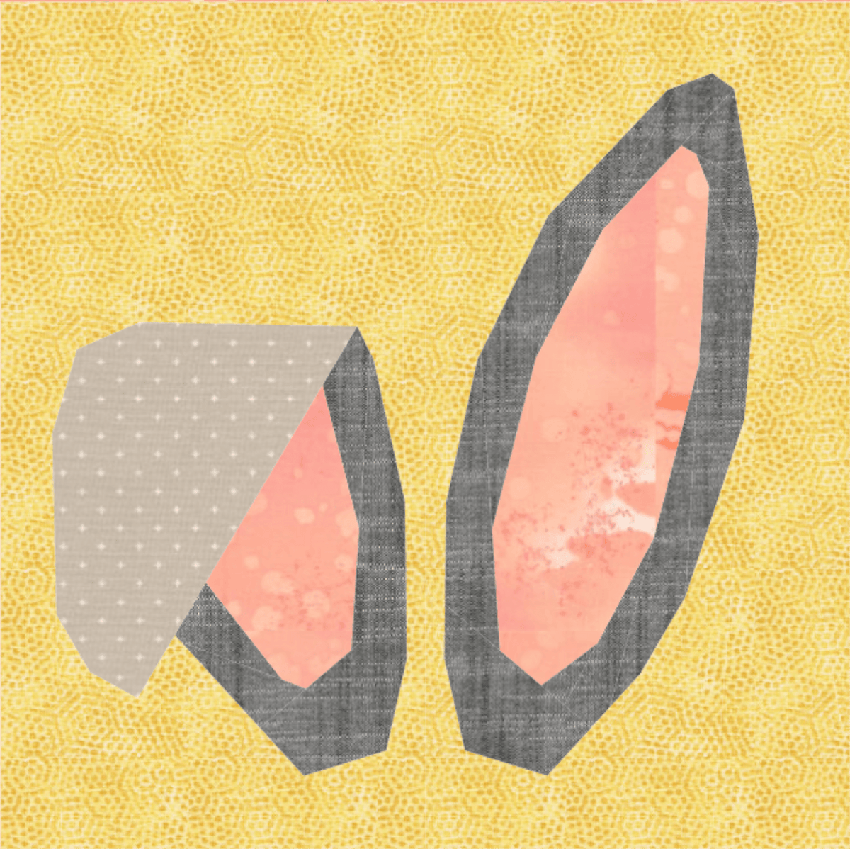 Bunny Ears, Foundation Paper Piecing Pattern (FPP Pattern), Quilt Block ...