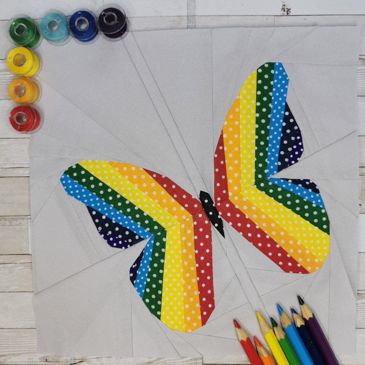 Butterfly Flutterby, Foundation Paper Piecing Pattern (FPP Pattern ...