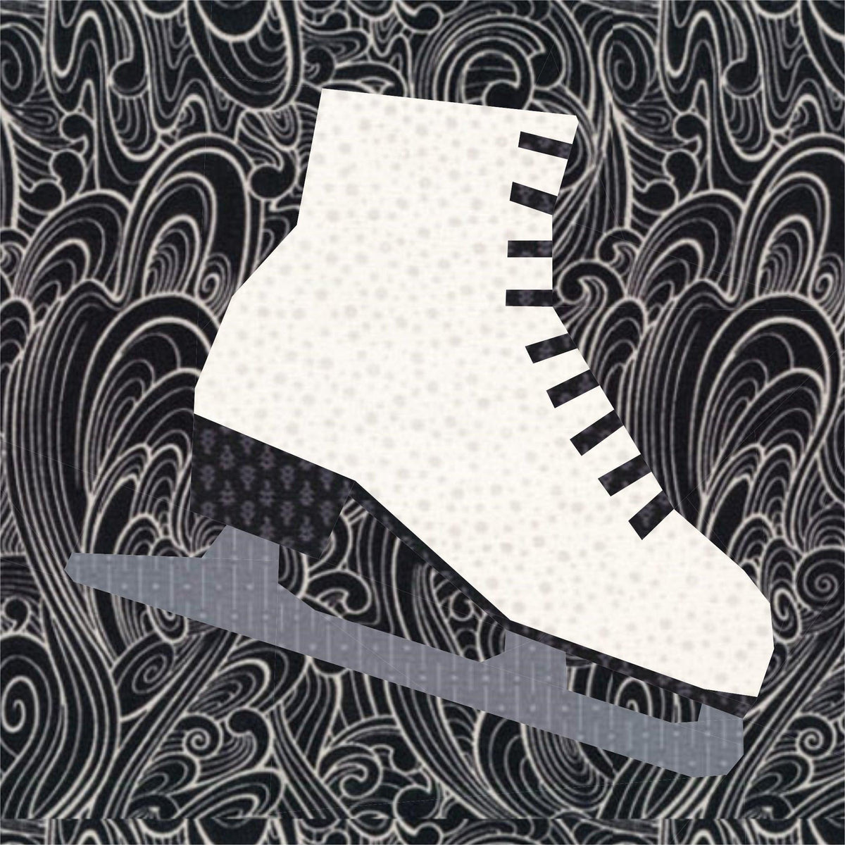 Dancing on Ice, Ice Skate, Foundation Paper Piecing Pattern (FPP ...
