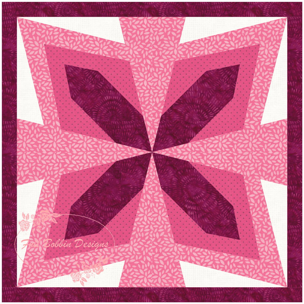 Deco Flower, Foundation Paper Piecing, FPP Pattern, 3 sizes Instant ...