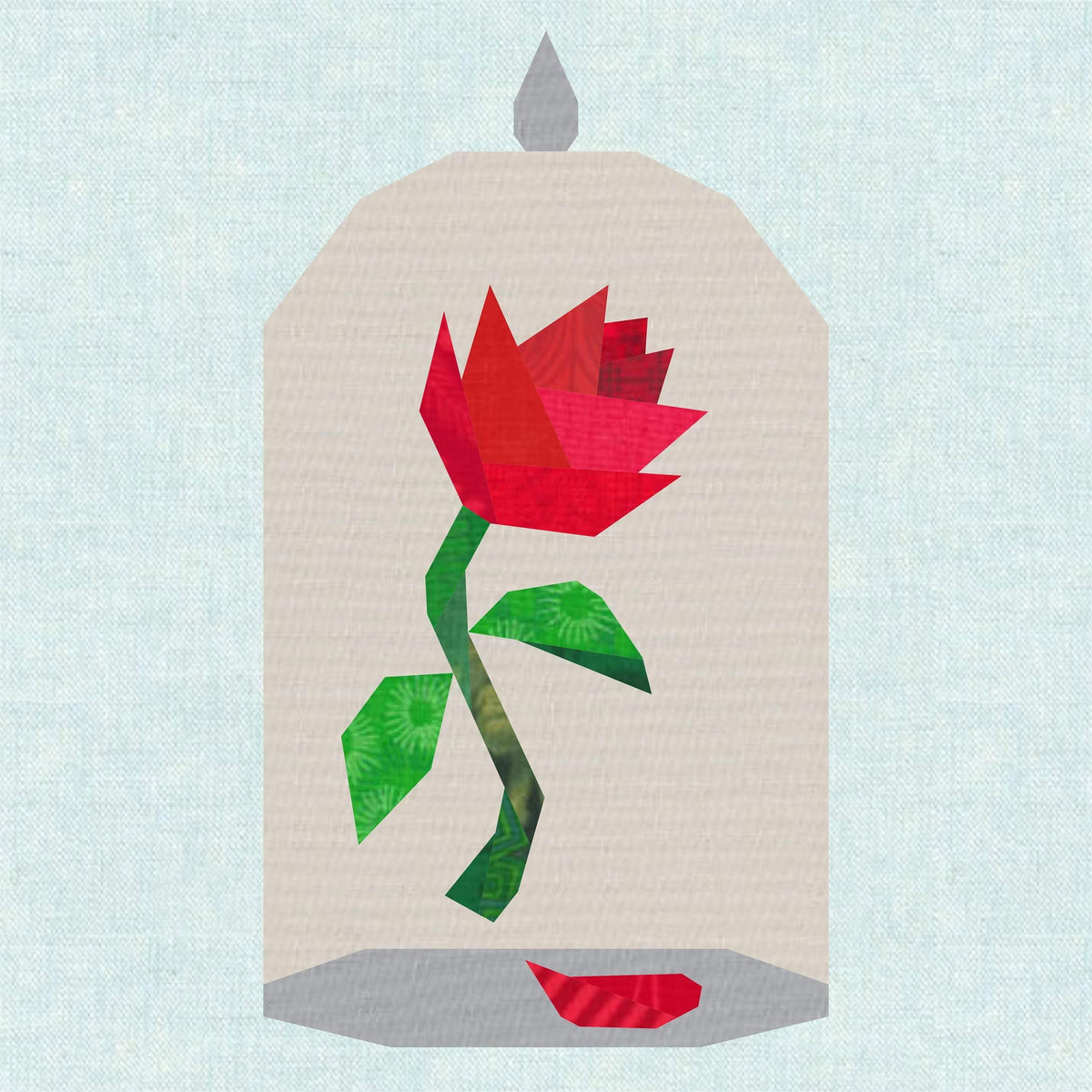 Enchanted Rose, Foundation Paper Piecing Pattern (FPP Pattern), Quilt ...