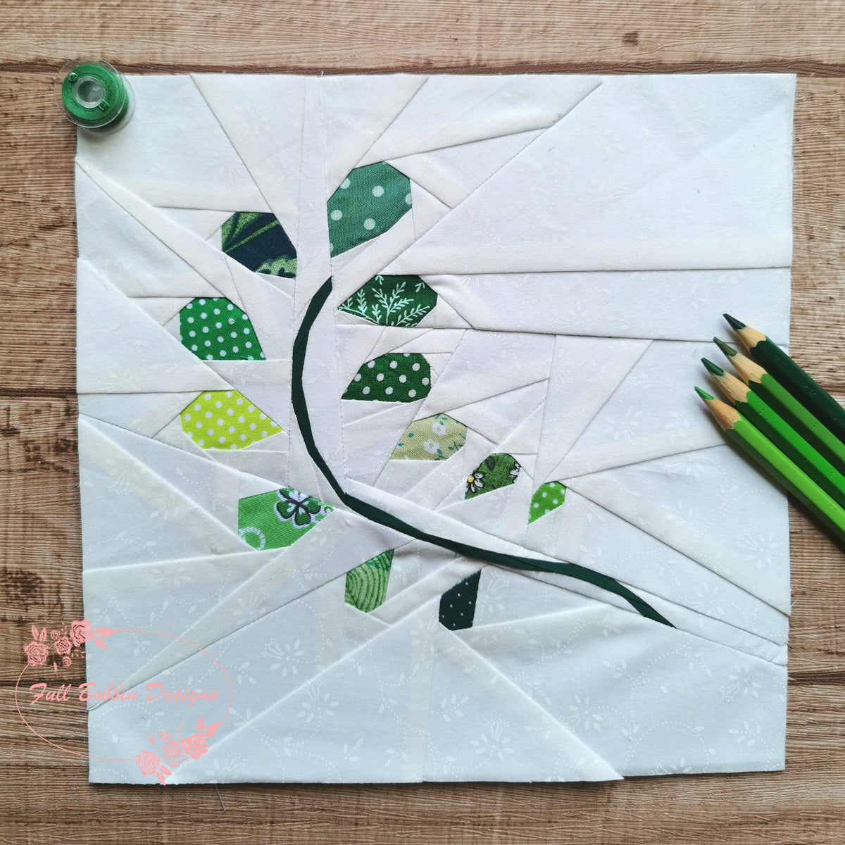 Fern Leaf, Foundation Paper Piecing Pattern (FPP Pattern), Quilt Block ...