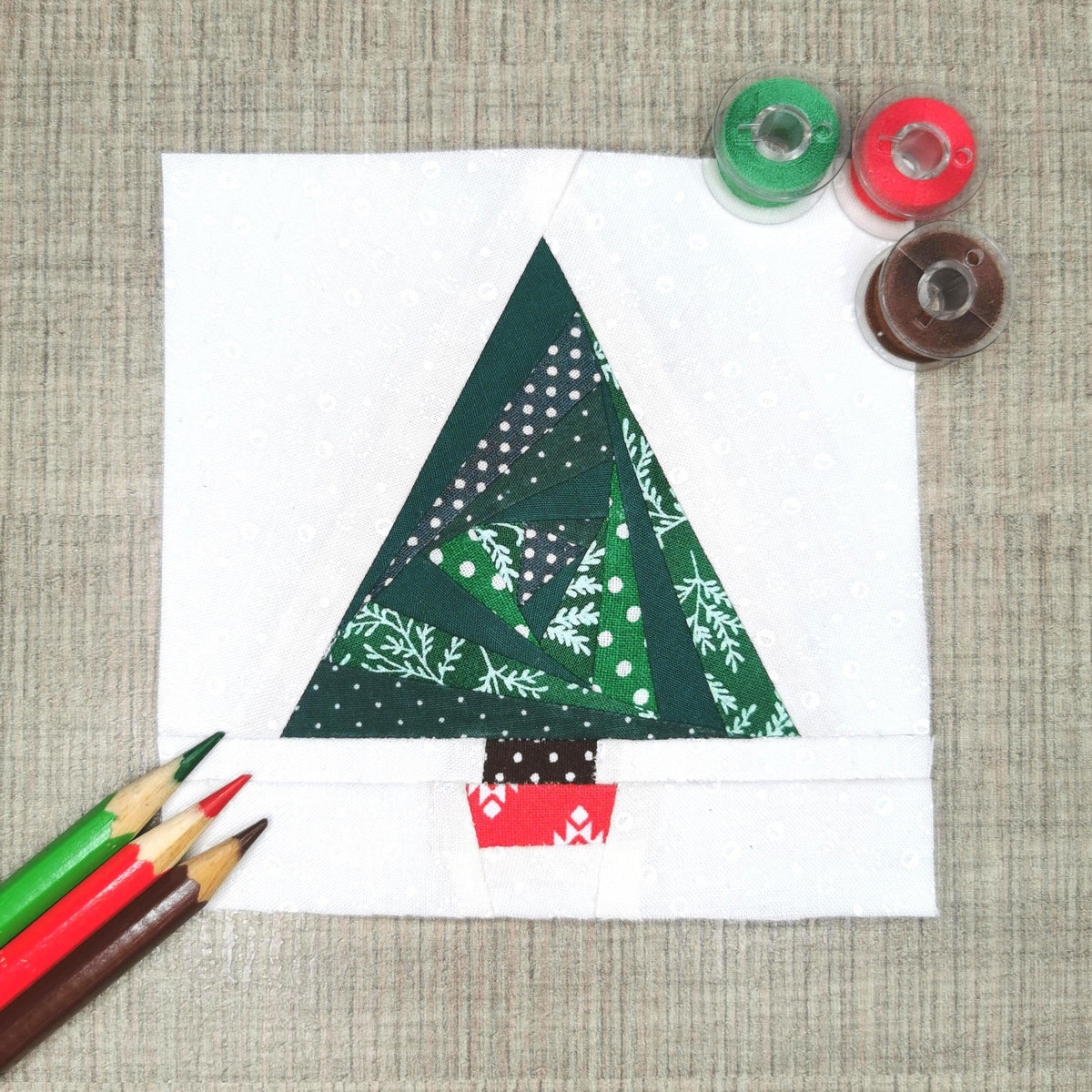Iris Fold, Christmas Tree, Foundation Paper Piecing Pattern (FPP ...