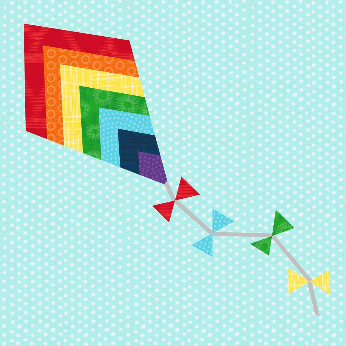 Let's go Fly a Kite, Foundation Paper Piecing Pattern (FPP Pattern ...