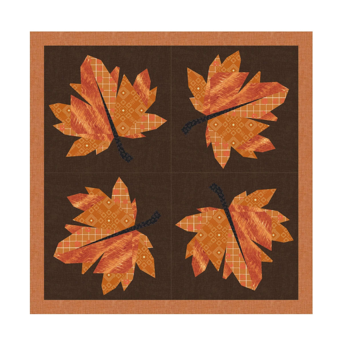 Maple Leaf, Foundation Paper Piecing Pattern (FPP Pattern), Quilt Block ...