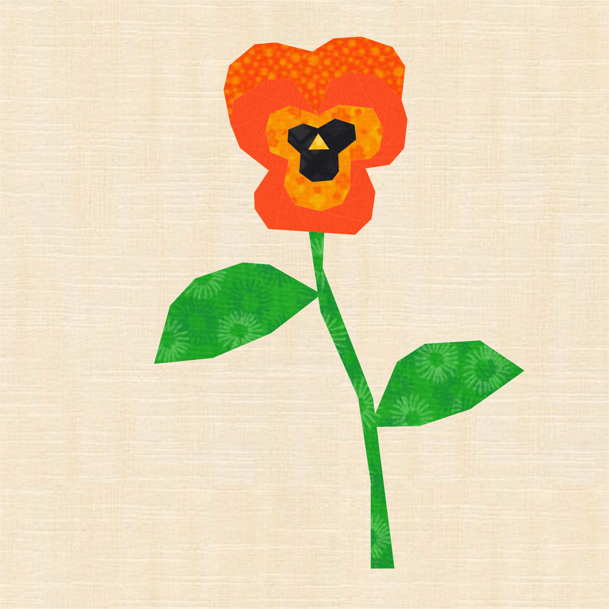 Pansy, Flower Foundation Paper Piecing Pattern (FPP Pattern), Quilt ...