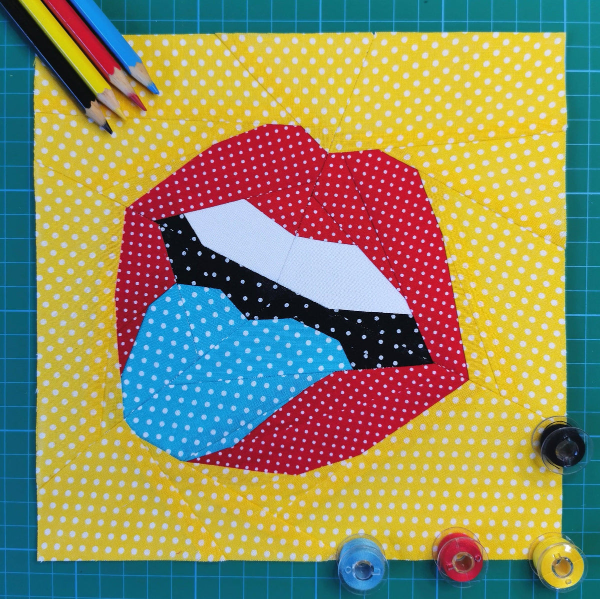 Pulling Tongues, Cheeky, Retro, Foundation Paper Piecing (FPP Pattern ...