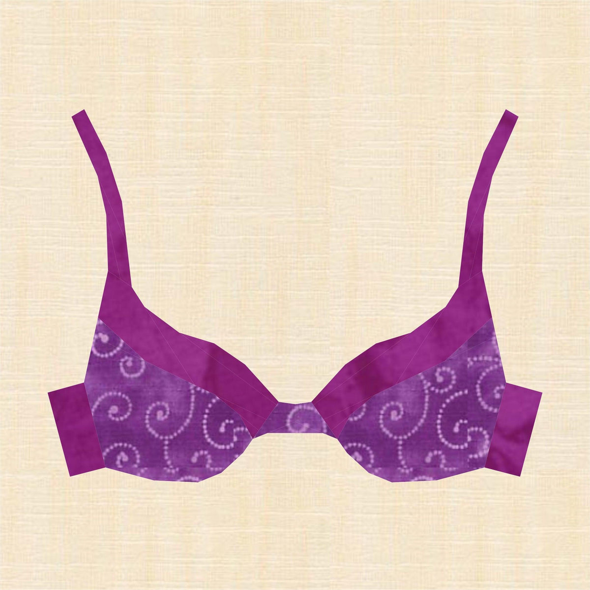 Push Up Bra, Foundation Paper Piecing, FPP Pattern, 3 sizes Instant ...