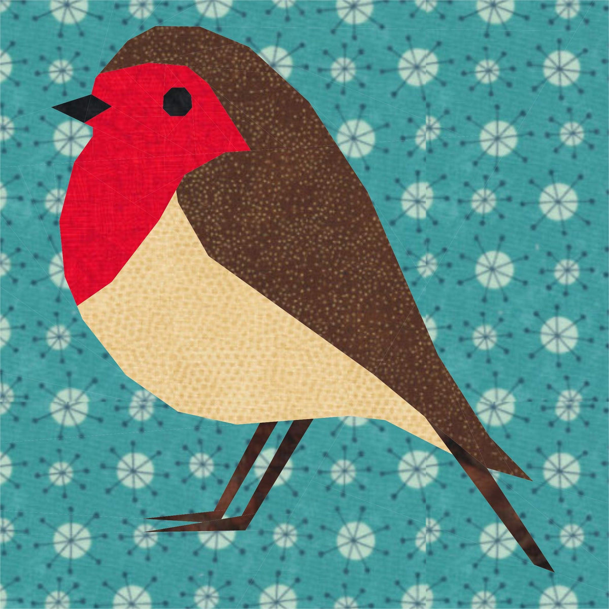 Robin Redbreast, Foundation Paper Piecing Pattern (FPP Pattern), Quilt ...