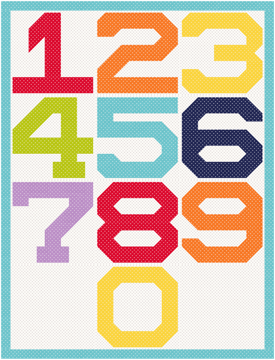 Serif Numbers, Foundation Paper Piecing Pattern (FPP Pattern), Quilt ...