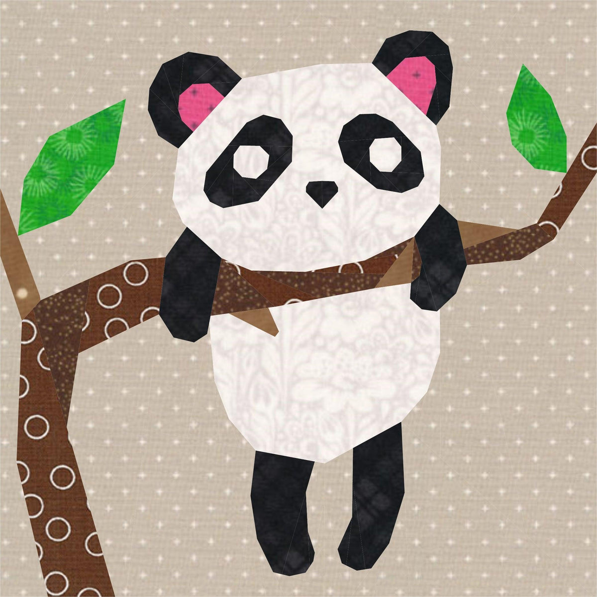 Sleepy Panda, Foundation Paper Piecing Pattern (FPP Pattern), Quilt ...