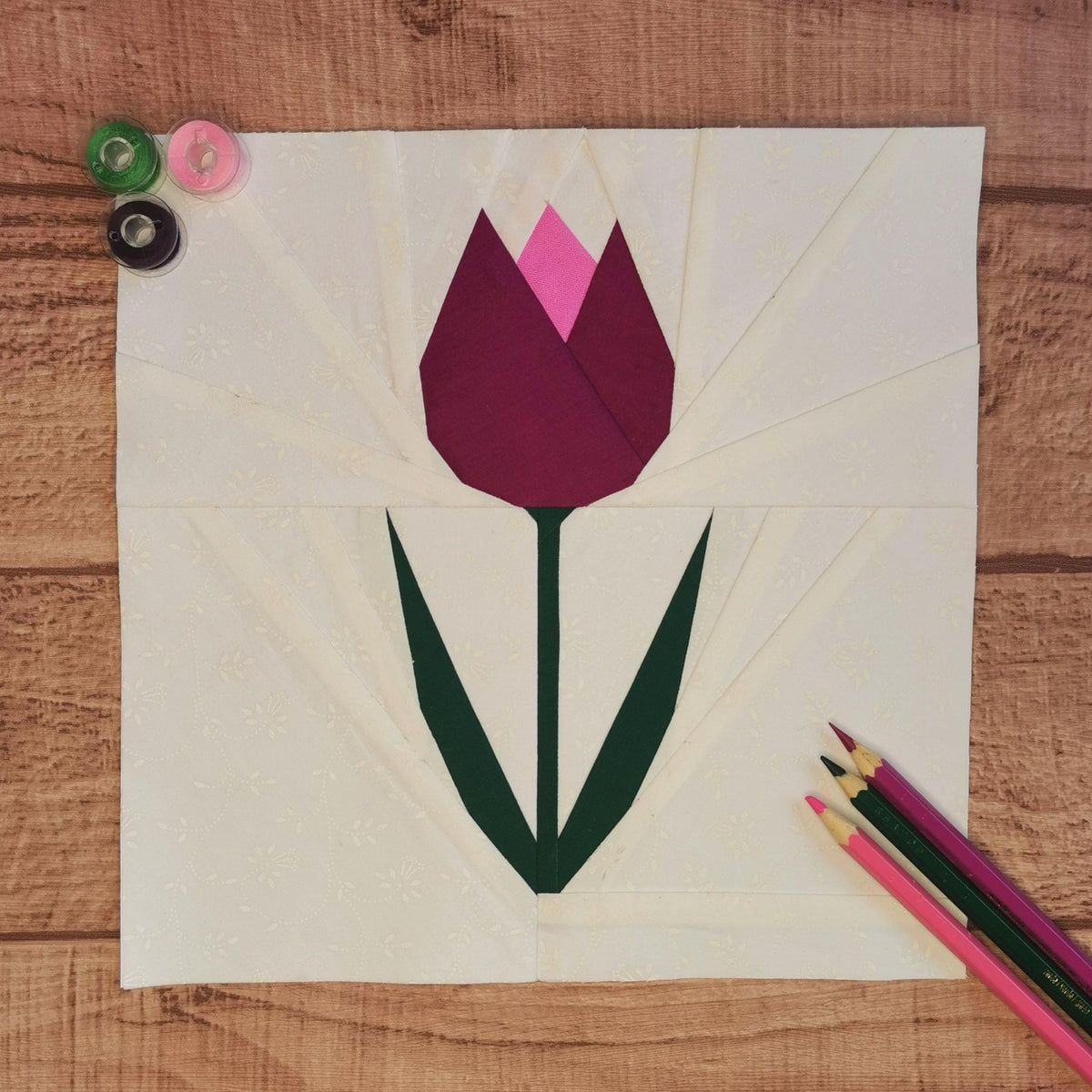 Tiptoe through the Tulips, Flower Foundation Paper Piecing Pattern (FPP ...