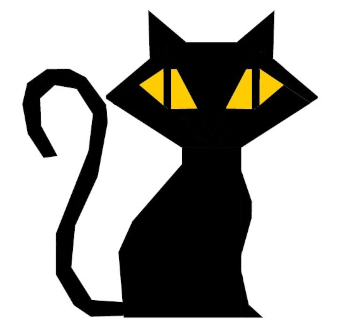 Witches Black Cat, Halloween, Foundation Paper Piecing Pattern (FPP ...